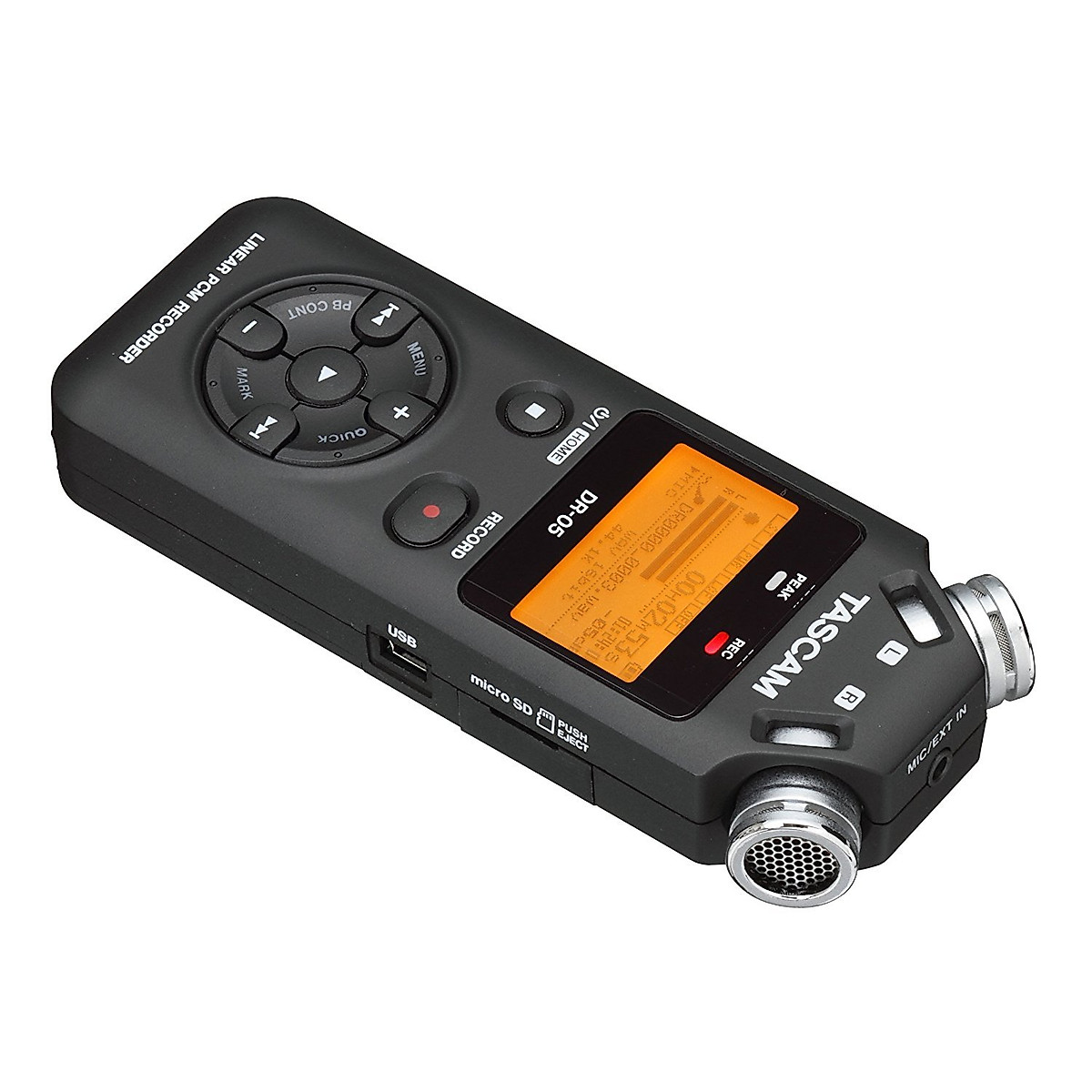 Tascam Portable Studio Recorder, Black, 7.5 x 2.4 x 1.2 inches (DR-05V2)