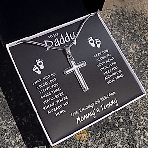 FG Family Gift Mall Pregnancy Announcement For Dad To Be Baby Shower Present To My Daddy New Dad Gifts For Men Baby Announcements Ideas First Time Parents Gifts (Standard Box, Daddy Hero)