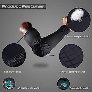 AceList 2 Pcs Shield Shape Crash Proof Elbow Pads Arm Sleeve Pads Brace Protector Gear