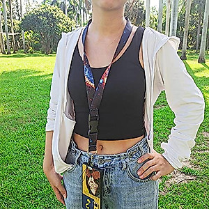 FGY Cell Phone Lanyard for Around Neck, 3 Pieces Starry Sky Neck Strap with 6 Clear Tether Tabs, Detachable Neck Strap Lanyard for Phone with Release Buckle for Men Women Teen, Fit for Most Smartphone