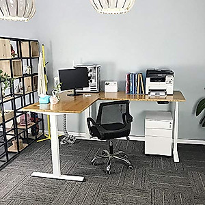 VWINDESK 72 x 30 x 1 Inch 100% Solid Bamboo Desk Table Top Only,for Standing Desk Home Office Desk with 60mm Grommets(Right Angle)