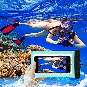 Harapu Universal Waterproof Phone Pouch Case Compatible for iPhone 13 12 11 Pro Max XS MAX XR X 8, Galaxy S21 S20 S11 S10 S8 S8+, Most Phone up to 6.5" Diagonal, Green