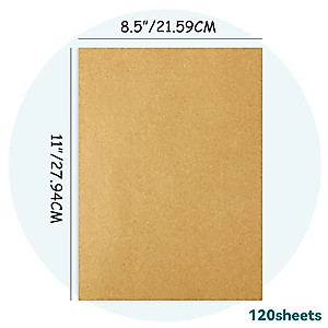 FSWCCK 120 Sheets Brown Kraft Cardstocks, 8.5 x 11 Inch Letter Size Thick Paper Cover Card Stock for Craft Projects, DIY Cards Making