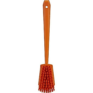 Vikan, Orange Brush,Washing,Stiff,15.75",PP/PBT, 4186