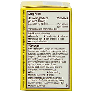 Genuine Bayer Aspirin 325mg Tablets, 24-Count (Pack of 2)