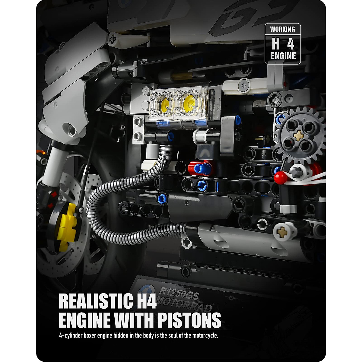 Nifeliz R125GX Motorcycle Toy Building Kit, Build a Stylish Motorcycle Display Model, Collectible Motorcycle Model Building Kit for Adults (2369 PCS)