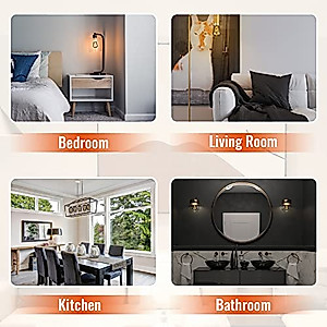 Dimmable LED Edison Light Bulbs, Smoky Grey Vintage Lightbulbs 60 Watt Equivalent 2700K Soft Warm White, ST64 600LM Vanity Light Bulbs With E26 Base for Bathroom, Bedroom, Living Room and Kitchen