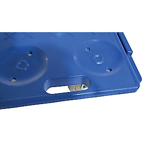 Vestil PCS-1626 Plastic Interlocking Dolly with Polypropylene Caster, 250 lbs Capacity, 16” Width x 26” Length x 6-1/2” Height , Deck Height