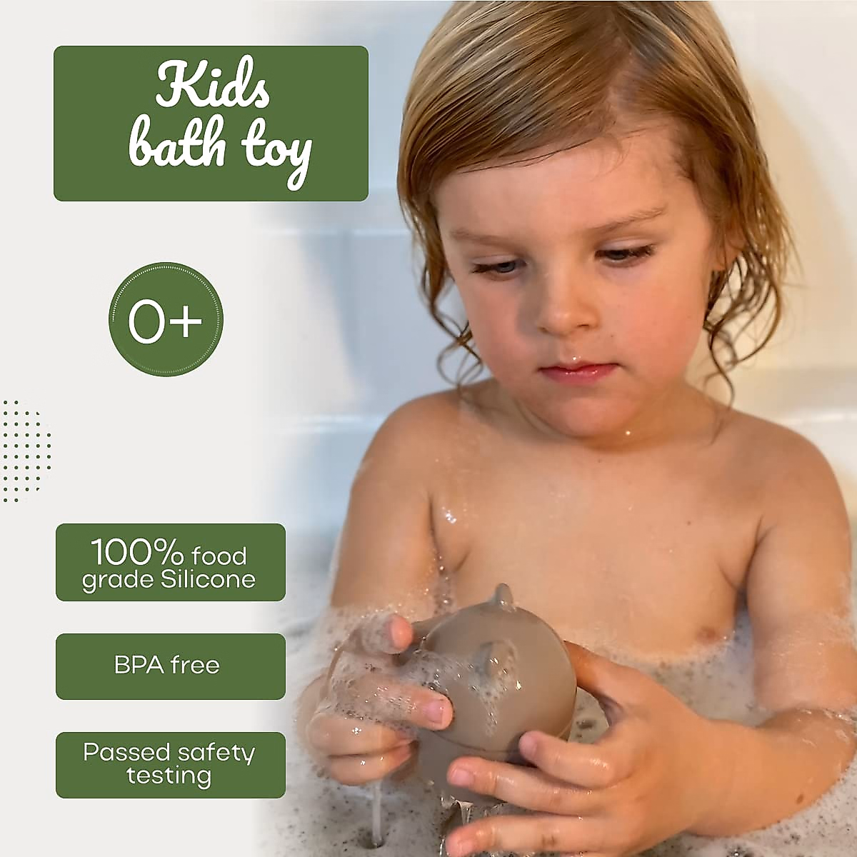 Non Toxic Baby Bath Toys, Silicone Bath Toys, Eco-Friendly, Bathtub Toys for Toddlers