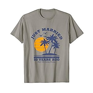Romantic Matching Couples - Golden 50th Wedding Anniversary T-Shirt