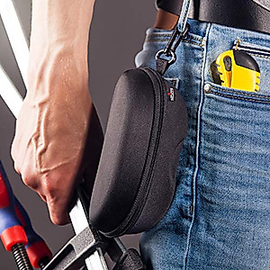 NoCry Storage Case for Safety Glasses with Felt Lining, Reinforced Zipper and Handy Belt Clip