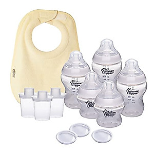 Tommee Tippee Formula Feeding Solution, Baby Bottle Set | Closer to Nature Bottles, Breast-Like Nipples | Travel Lids, Formula Dispenser & Milk Feeding Bib
