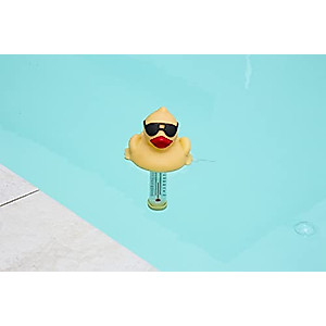 GAME 7000 Derby Duck Spa and Pool Thermometer Shatter-Resistant Casing, Tether Included, 9-in Height x 3-1/2-in Diameter, Old Version