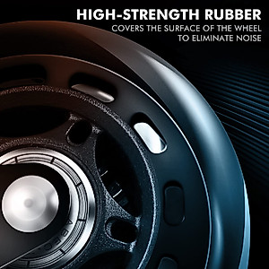 Dowinx Office Chair Caster Replacement Rubber Wheels Set of 5, Heavy Duty Smooth Rolling Caster Universal Fit Safe for All Floors Including Hardwood and Carpet