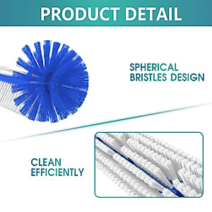 Cheerclean Pool Brush, Hemispherical Bristles, Pool Cleaning Brush Head, Pool Wall Brush with Aluminum Handle Pool Brushes for Cleaning Pool Walls