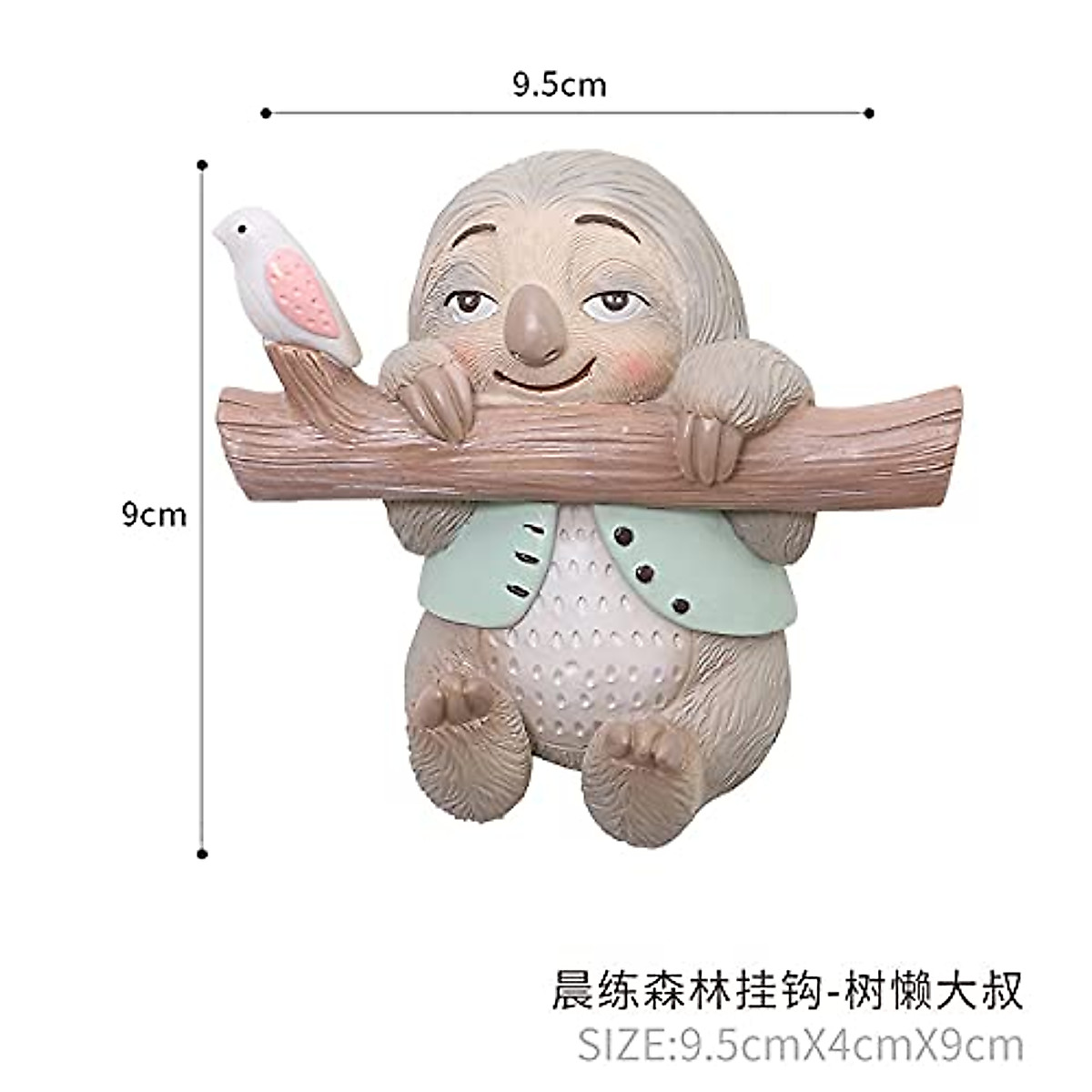 CmfyArt Cute Cartoon Animal Wall Hooks, Coat Hooks Wall Mounted Creative Holding Tree Trunk Animals Hooks Heavy Duty Robe Hat Rack Hooks for Hanging Bathroom Towels Clothes Hanger Plug Holder -Sloth