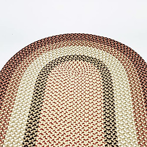 Colonial Mills Marin Braided Rug, 4x6, Rust