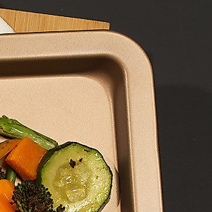 Russell Hobbs RH01690GEU7 Opulence Baking Tray Oven Sheet Non-Stick Surface, 37 cm, Easy Clean, Strong and Durable, Ideal for Roasted Vegetables and Potatoes & Sweet Baked Treats, Carbon Steel, Gold