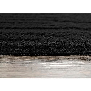 Garland Rug Brentwood Pixel 9 ft. x 12 ft. Area Rug Black
