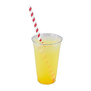 Karat Earth KE-C9338 10.25" Giant Paper Spiral Straws (7mm),Wrapped,Red & White (1,200 ct)