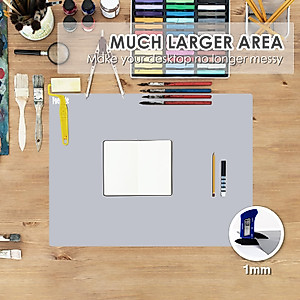 31.5" x 23.6" Extra Large Silicone Mat for Resin Casting, Crafts and Epoxy, Nonstick Silicone Sheet for Jewelry Casting Molds, Countertop Protector Mat Heat Resistant Placemats by Foepoge, Gray