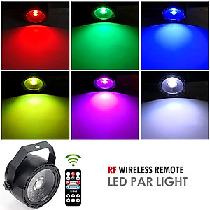 Black Lights,KOOT LED Par Stage Lighting with Glow,7 DMX Control Remote Control DJ Wash Light for Halloween Wedding Party Bar Club Disco Dance