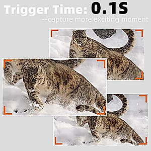 2-Pack No Glow Game & Deer Trail Cameras 24MP 1080P H.264 Video 100ft Night Vision Motion Activated 0.1S Trigger Speed Waterproof Farm & Yard Cameras for Home Surveillance & Outdoor Wildlife Hunting