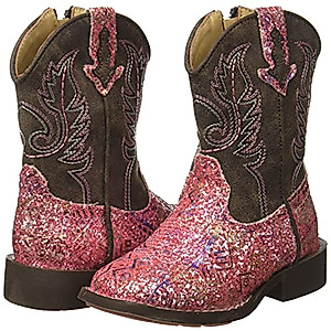 Roper Little Kids Glitter Aztec Boot, Pink, 2