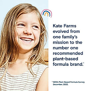 Kate Farms Pediatric Standard 1.2 Formula, Sole Source Nutrition, Nutritional Supplement Drinks, Feeding Tube Meals, Protein Shakes for Kids (Vanilla 1.2 cal/mL, Case of 12)