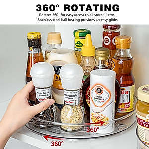 Homelove Turntable Lazy Susans Rack, Spice Organizer Storage Rack Rotating for Kitchen Cabinet, Countertop, Bathroom, Makeup, Pantry