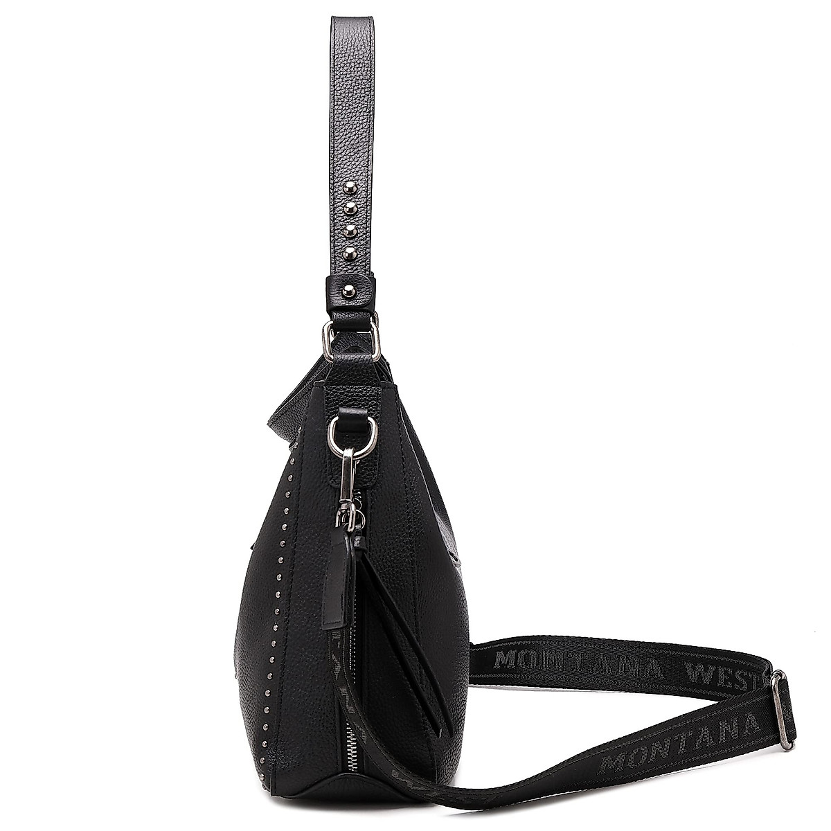 Montana West Genuine Leather Concealed Carry Purses and Handbags for Women Handgun Tote Black MWL-G005BK