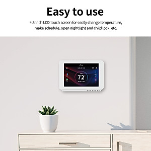 Vine Wi-Fi 7day & 8 Period Programmable Smart Home Thermostat - Wi-Fi TJ-919E, Compatible with Alexa & Google Assistant - 6th Gen…