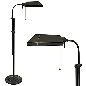 Kira Home Prescott 58" Modern Industrial Adjustable Standing Pharmacy Floor Lamp, Dark Bronze Finish, Includes 6W LED Bulb (60W eq.) Energy Efficient, Eco-Friendly, Pivot Head for Hobby/Precise Task