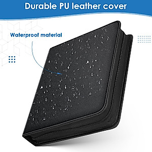 900 Pockets Card Binder, Trading Card 9 Pocket Durable Card Holder Album, Baseball Card Protectors for Yugioh, MTC,TCG, Game Cards, Sports Cards (Black)