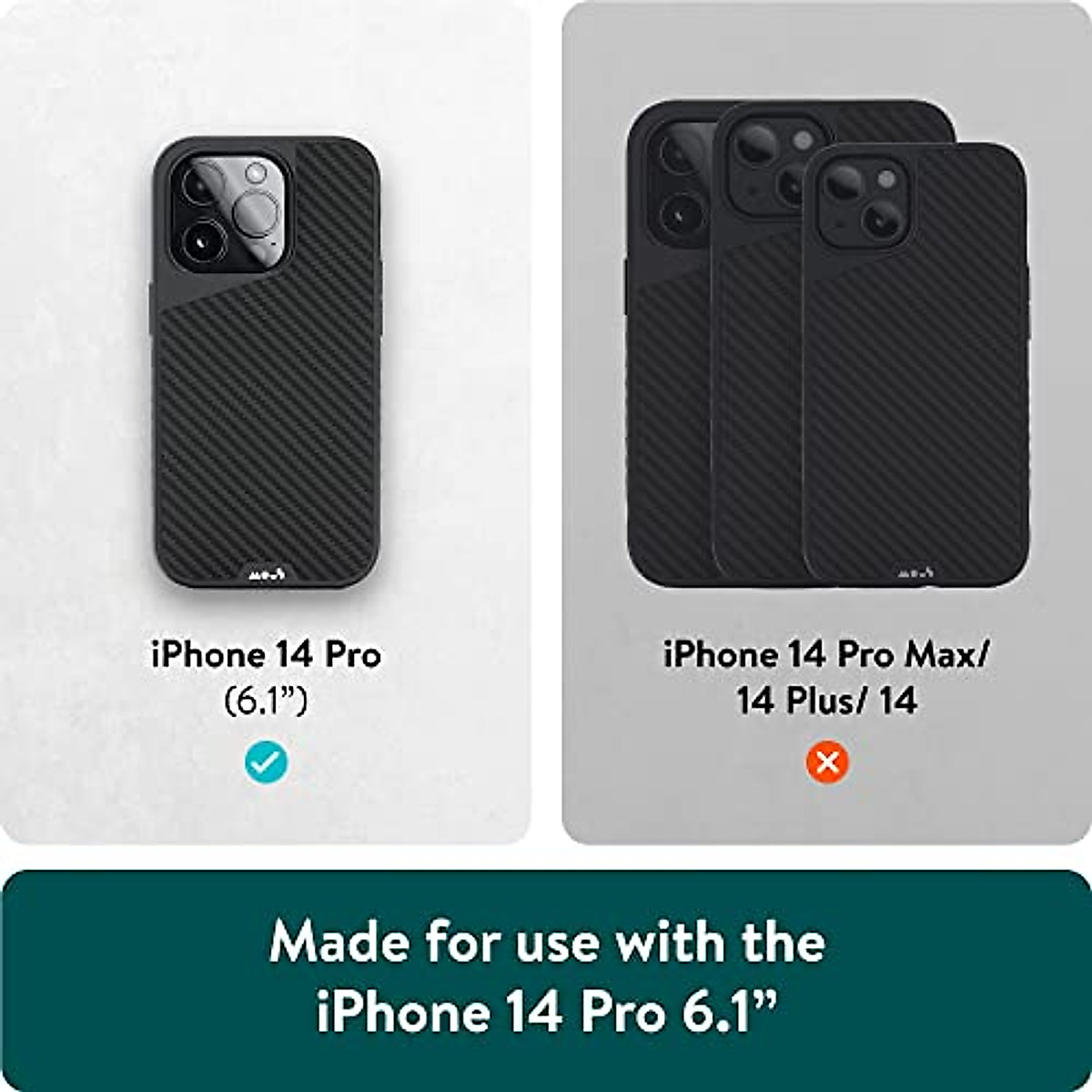 Mous - Case for iPhone 14 Pro - Carbon Fiber - Limitless 5.0 - Protective iPhone 14 Pro Case MagSafe Compatible - Shockproof Phone Cover