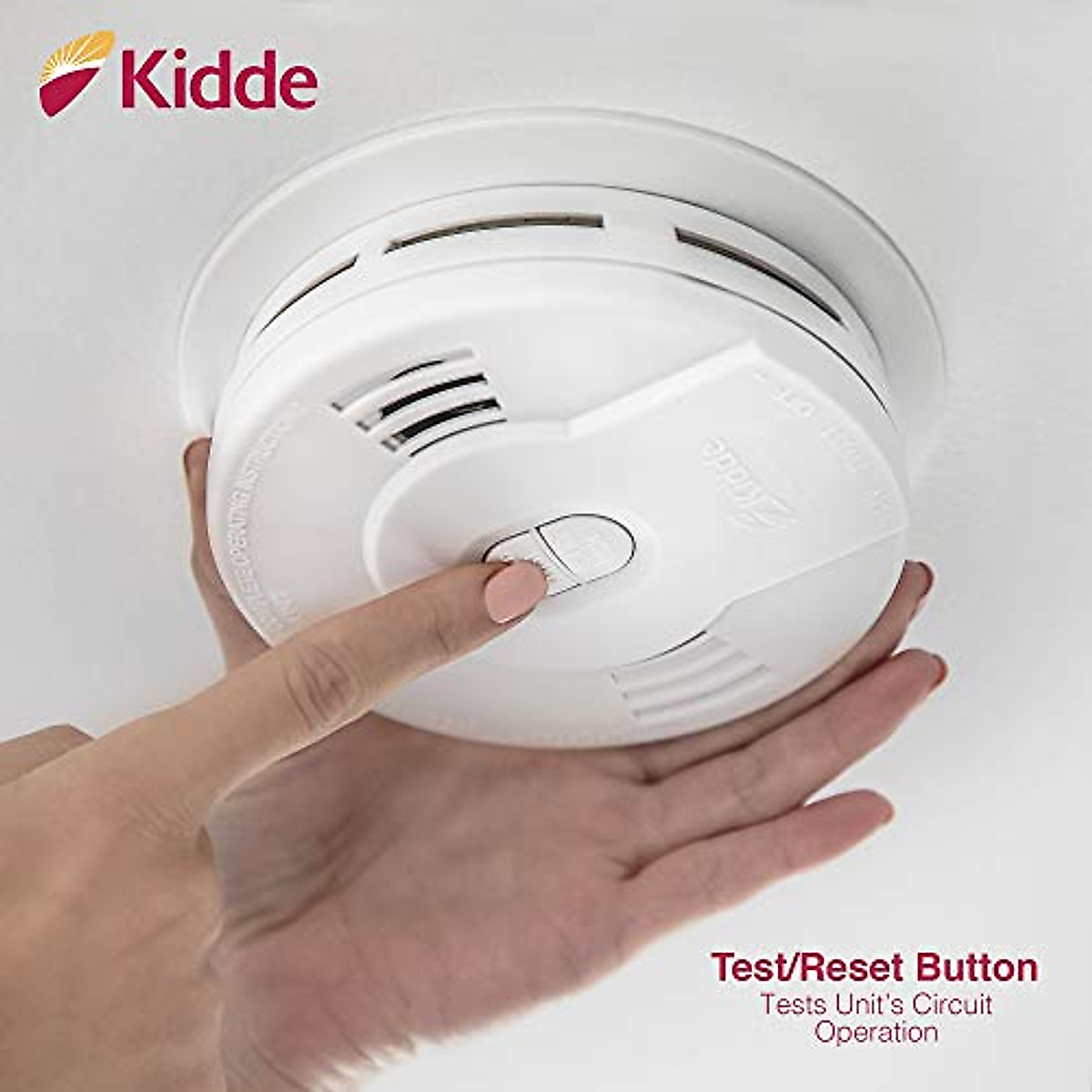 Kidde Smoke Detector, 10-Year Battery, LED Indicators, Replacement Alert, Test-Reset Button, 36 Pack