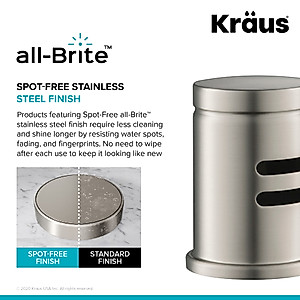 KRAUS Dishwasher Air Gap in Spot Free All-Brite™ Stainless Steel, KAG-1SFS