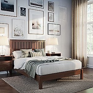 Classic Brands Glendale Walnut Color Wood Bed, Full
