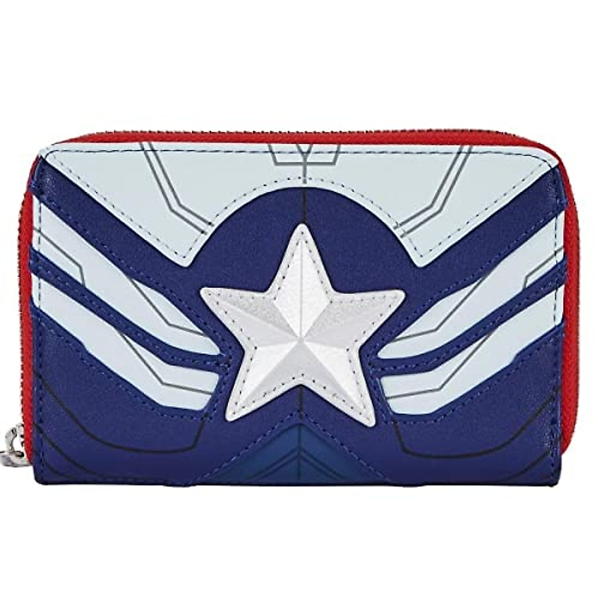 Loungefly Marvel Falcon Captain America Cosplay Zip-Around Wallet Captain America One Size