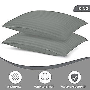 Utopia Bedding Bed Pillows for Sleeping King Size (Light Grey), Set of 2, Cooling Hotel Quality, for Back, Stomach or Side Sleepers