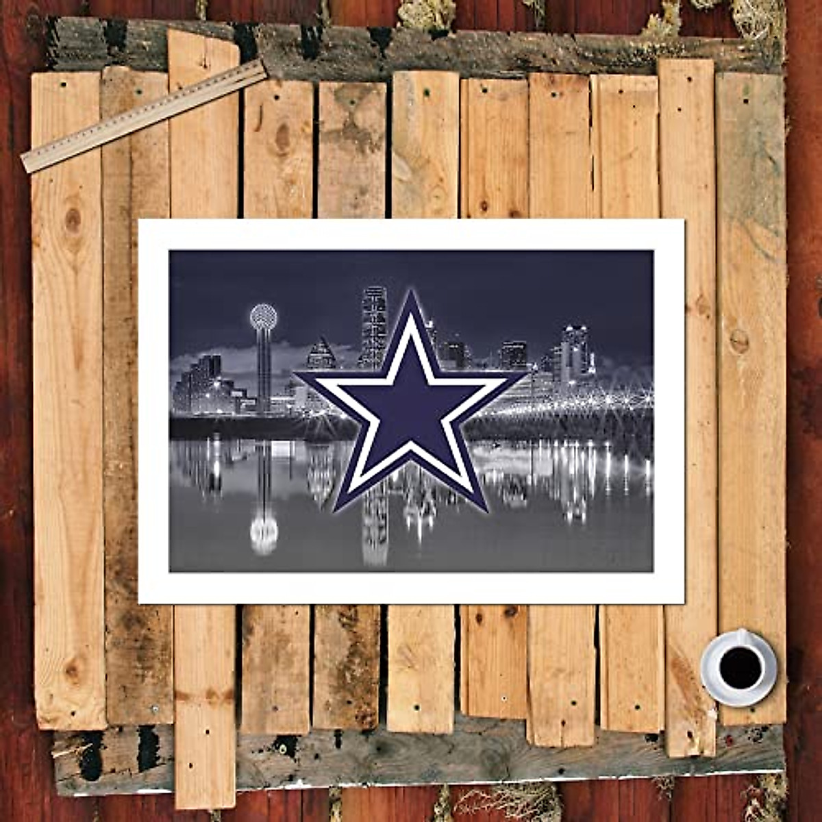 Dallas City Football Poster Sports Canvas Prints Wall Art Print Decoration Living Room Artwork Poster Bedroom Large Wall Art Picture (Unframed Canvas,16x24inch)