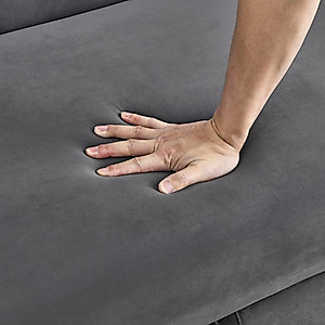 voqoomkl 3 in 1 Convertible Sleeper Sofa Bed, Folding Modern Sofa Bed with 2 Detachable Arm Pockets and Pull Out Bed, Velvet Loveseat Couch with Pillows for Living Room,Bedroom, Apartment