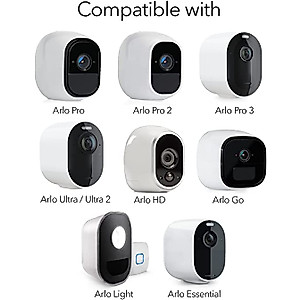 2pack Wall Mount Compatible with Ring Stick Up Cam & Ring Indoor Cam，Adjustable Mounting Bracket for Arlo, Arlo Pro 2 3, Arlo Ultra CCTV Camera and Compatible Camera with 1/4 Screw Head
