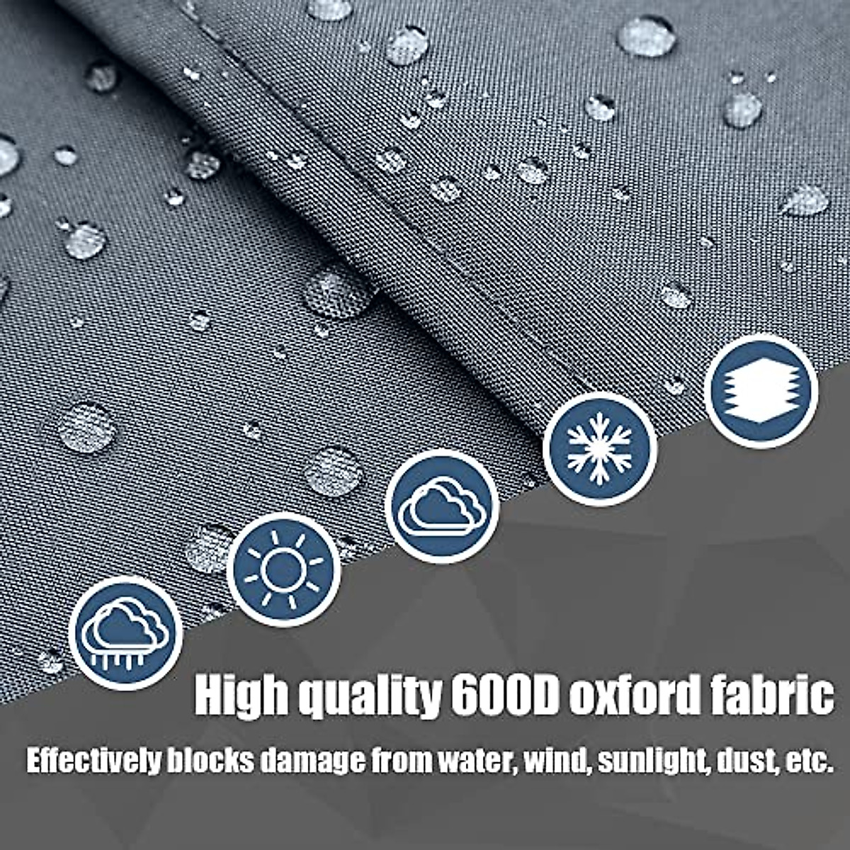 TORUTA Miter Saw Cover 600D Heavy Duty Oxford Cloth 27.55"Lx23.62"Wx27.55"H Water and Sun Protective Cover for Composite Wood Saws