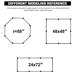 BestPet 30 Inch Dog Playpen Dog Fence Metal Wire Portable Pet Playpen Dog Pen Indoor Outdoor Exercise Pen for Dogs Cats Dog Gates with Doors Dog Crate Kennel Cage, Black