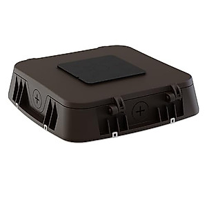 Lithonia Lighting CNY LED ALO SWW2 UVOLT PE PIR DDB M2 Outdoor LED Canopy Light with Adjustable Lumen Output, Switchable Color Temperature 3000K/4000K/5000K, Photocell, and Motion Sensor, Dark Bronze