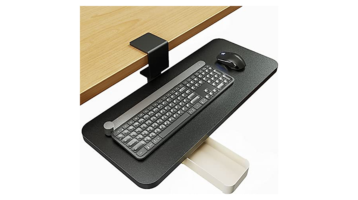 HUANUO 360° Rotating Keyboard Tray - Ergonomic & Space-Saving