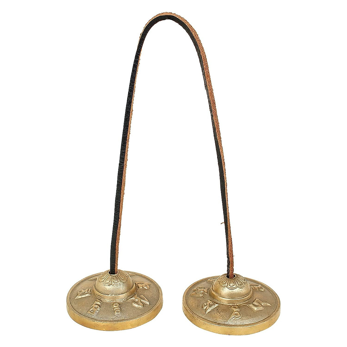 Ajuny Tibetan Tingsha Cymbals Meditation Handcrafted Buddhist Meditation Yoga Chime Bells Embossed With OM Mane Padme Hum Symbols Manjira Healing Instrument Spiritual Gifts