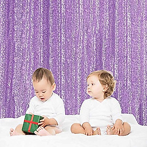 Backdrop Curtains Shimmer Backdrop 2ftx8ft Lavender Curtains 2 Packs Backdrop for Birthday Party Glitter Curtains Backdrop Decorations