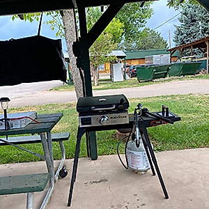 SafBbcue Universal Adjustable Griddle Stand Compatible for Blackstone 17 inch/22 inch Tabletop Grill, Fit BIG HORN, MaxKare Propane Tabletop Grill